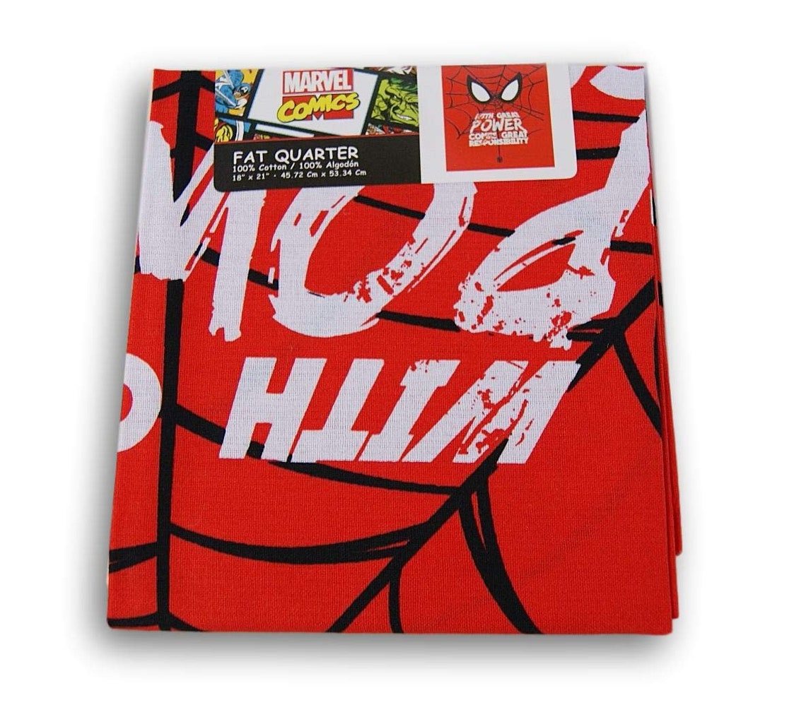 Spider-man Panel Spiderman Cotton Panel Fabric Fat Quarter | Etsy