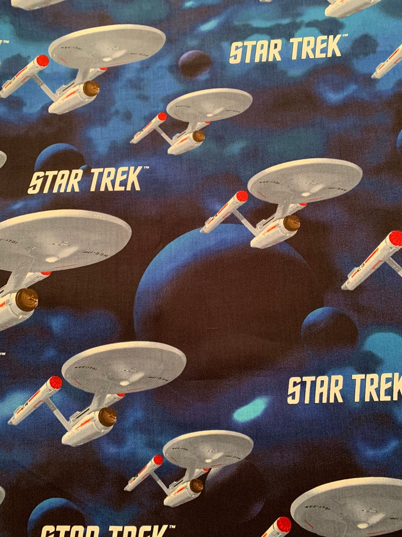 Star Trek Fabric, Star Trek Quilt Cotton Fabric USS Enterprise Rare by ...
