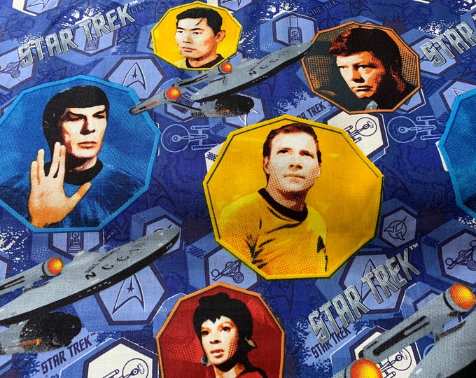 Star Trek Fabric, Star Trek Quilt Cotton Fabric , Spock , Captain Kirk ...