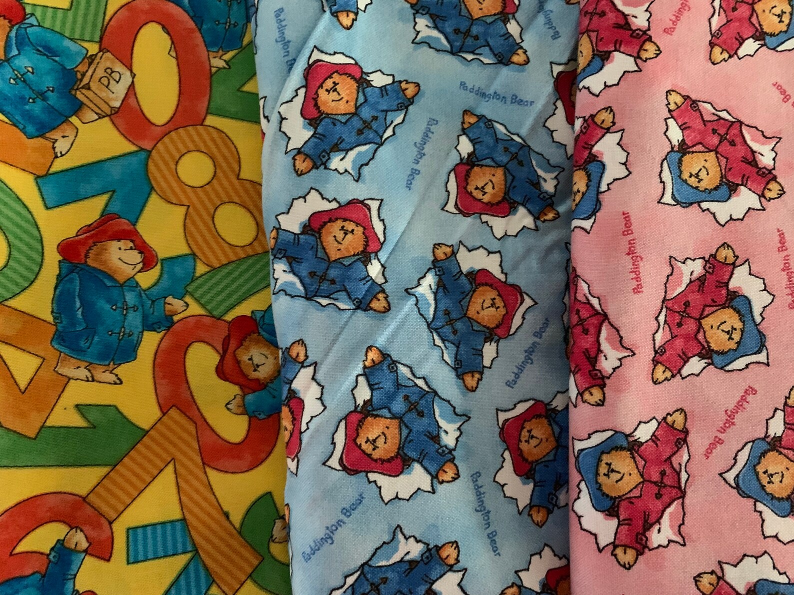 Paddington Bear Fabric Paddington Bear Numbers Fabric - Etsy