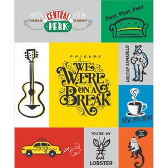 Friends Tv Show Fabric Friends Tv Show Licensed Camelot | Etsy