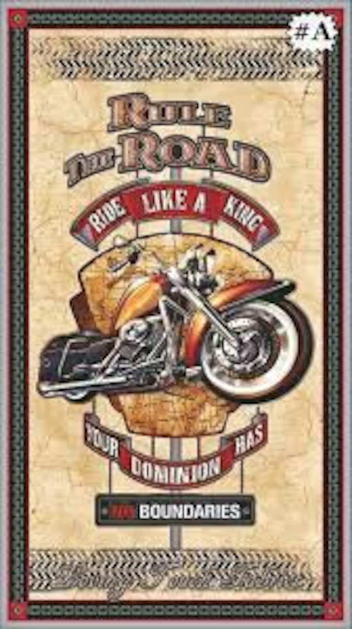Ride Like a King Motorcycle Panel,, Quilting Treasures Motorcycle ...