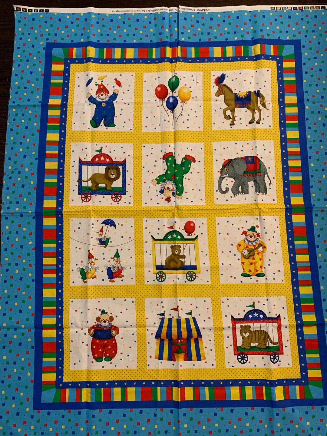 Circus Clown Tent Elephant Animals Fabrics Circus Tent Animals OOP ...