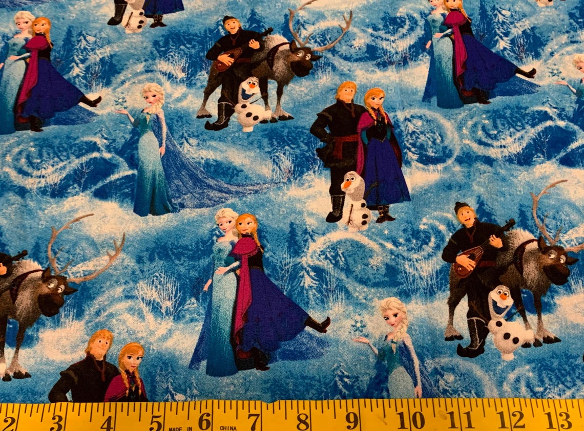 Frozen Fabric, Elsa Anna Licensed Fabric, Disney Princess Snow Sisters ...