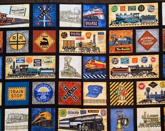 Quilt Train Panel | Etsy