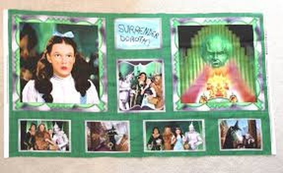 Wizard of Oz Fabric. Wizard of Oz Panel Dorothy From Oz - Etsy