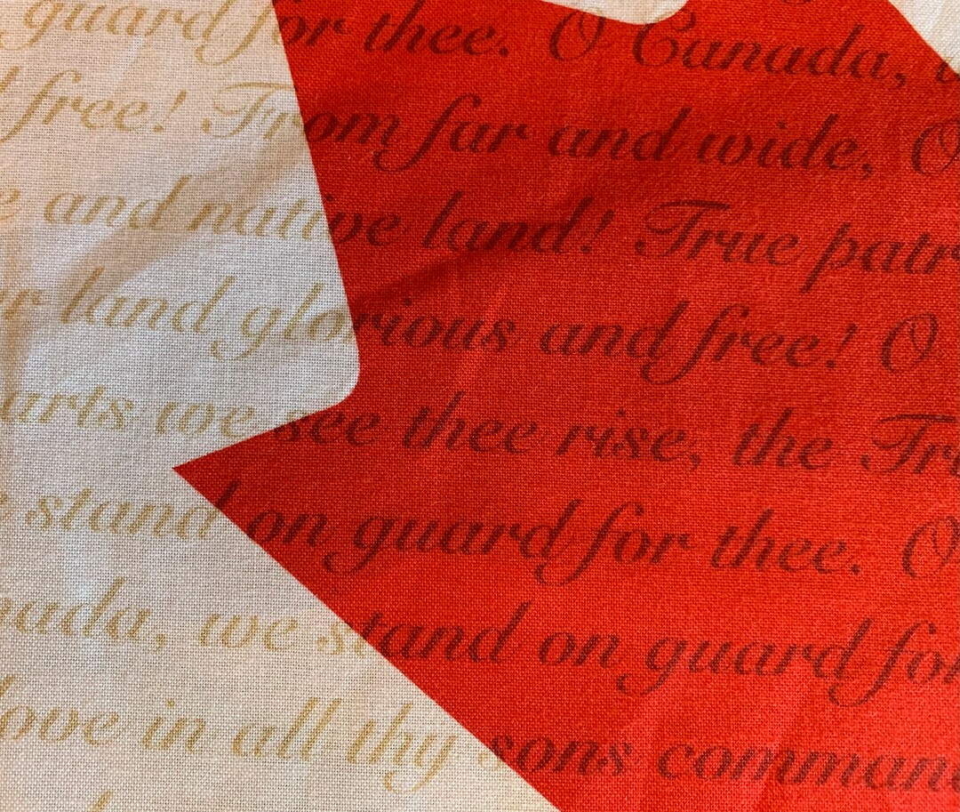 Canada Fabric, Canadian Flag Fabric, We Stand on Guard for Thee ...