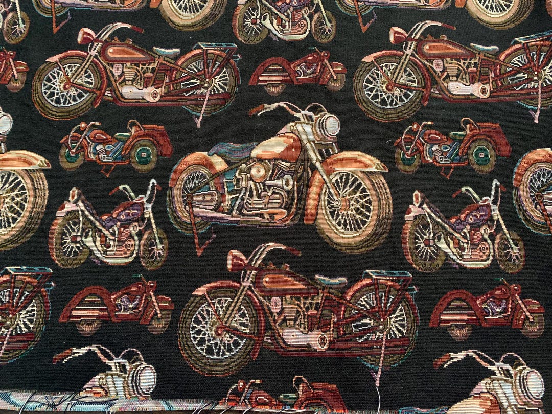 Motorcycle TAPESTRY Fabric, Motorbike Fabric, Motorcycle Fabric for ...