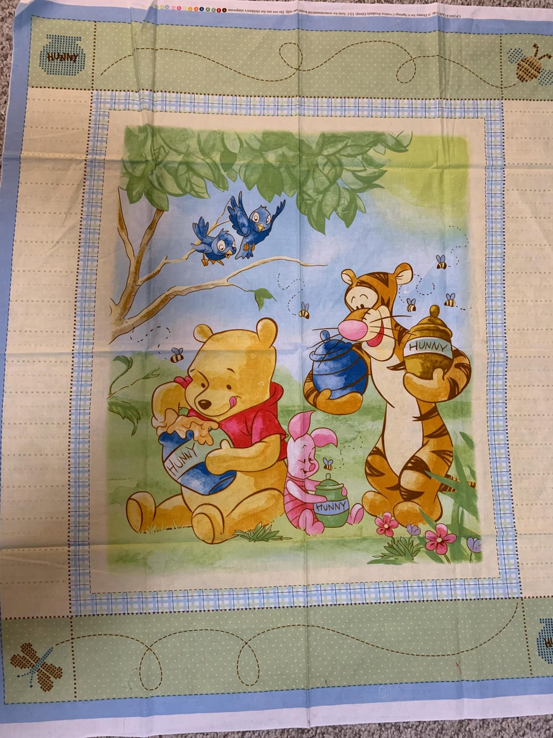 Winnie the Pooh Fabric Panel / Pooh and Friends Craft Fabric Panels / Disney Springs - Etsy