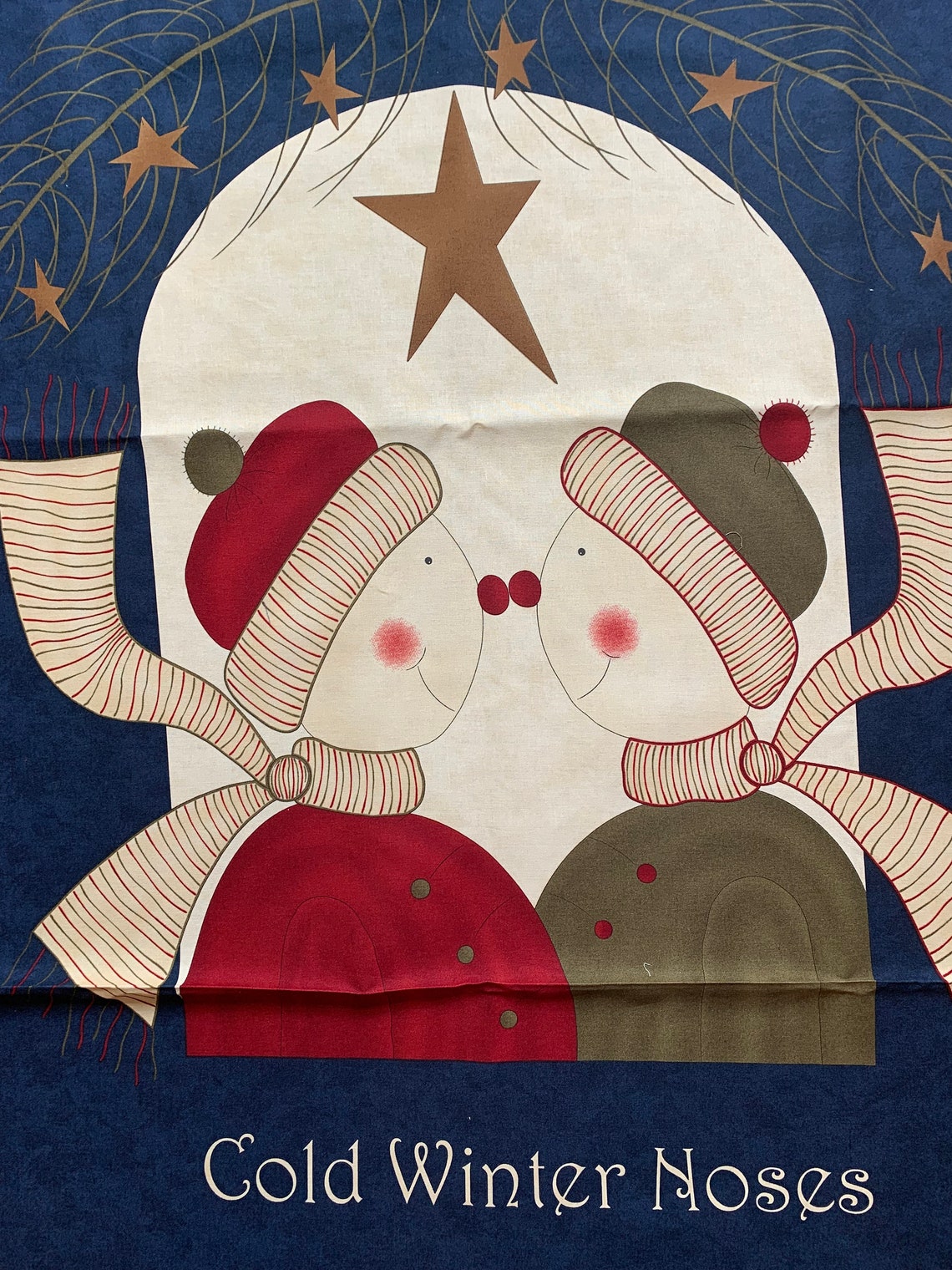 Cold Winter Noses Snowman Fabric Snowman Panel Cotton Panel - Etsy