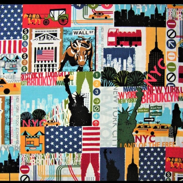 New York City Fabric by the Yard - Etsy