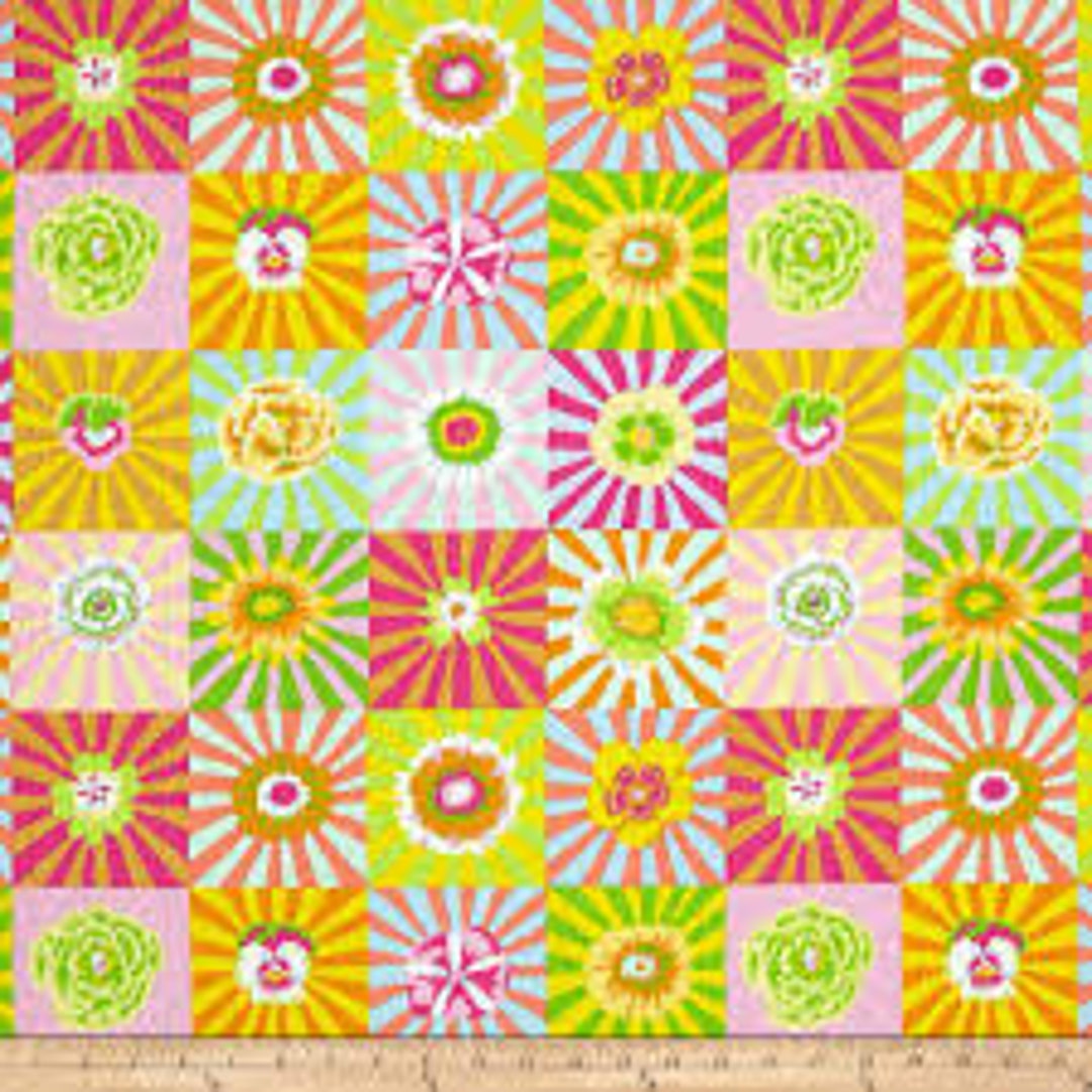 Sunburst Kaffe Fassett Collective Free Spirit Cotton Fabric by 4 Rows ...