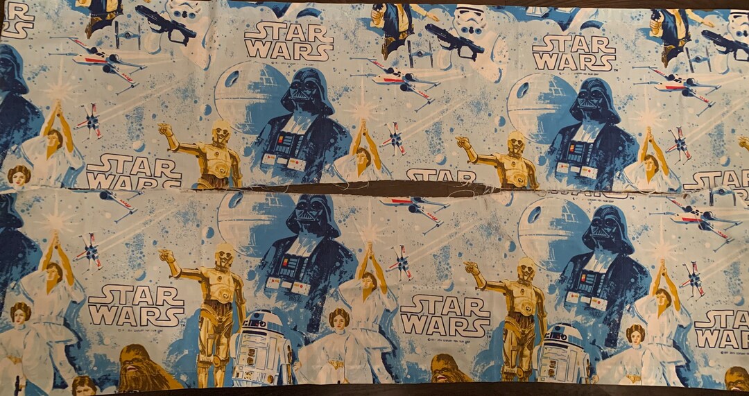 Star Wars Fabric, Retro Star Wars Sheets Strips , Princess Lea, Hans ...