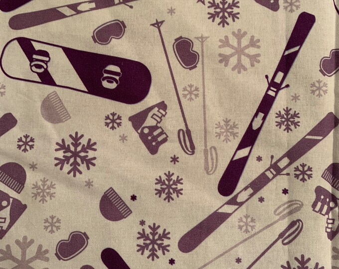 Skiing Animals Fabric Keep Calm and Go Skiing Smaller by Mulberry Tree ...