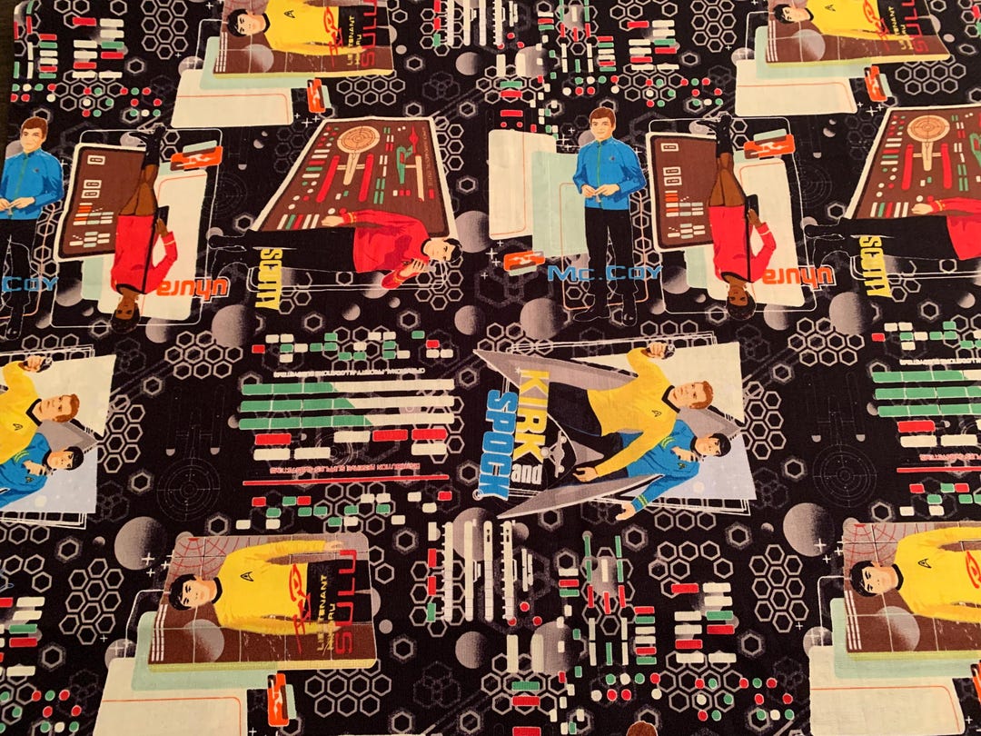 Star Trek Fabric, Star Trek Quilt Cotton Fabric , Spock , Captain Kirk ...