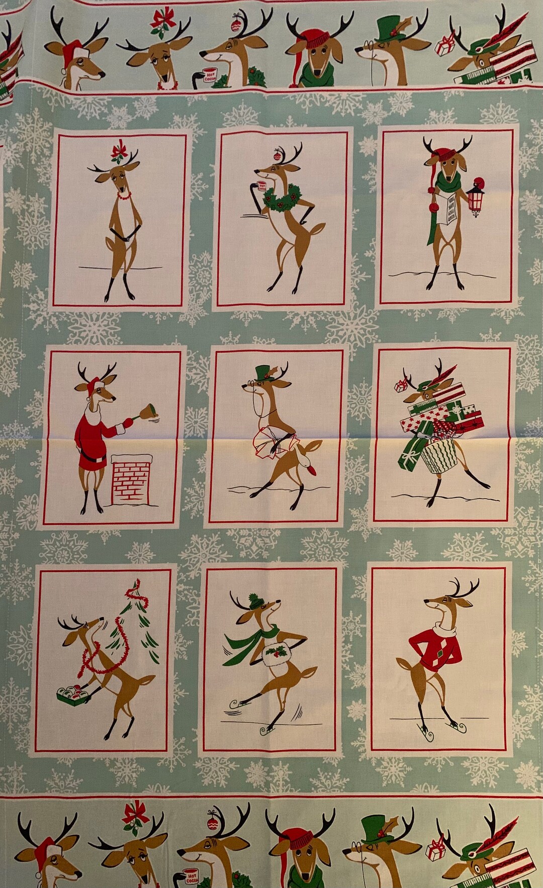 Rudolph Panel, Christmas the Red Nose Reindee Fabric, Where’s Rudolph ...