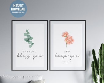 Scripture Art Print Bible Verse the Lord Bless You and Keep - Etsy