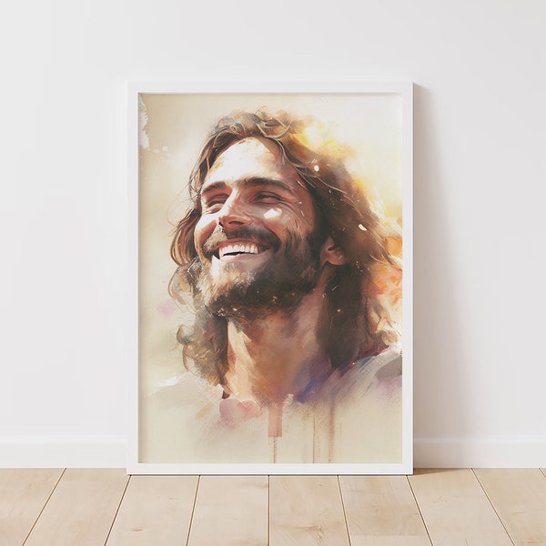 Jesus Laughing Print - Etsy