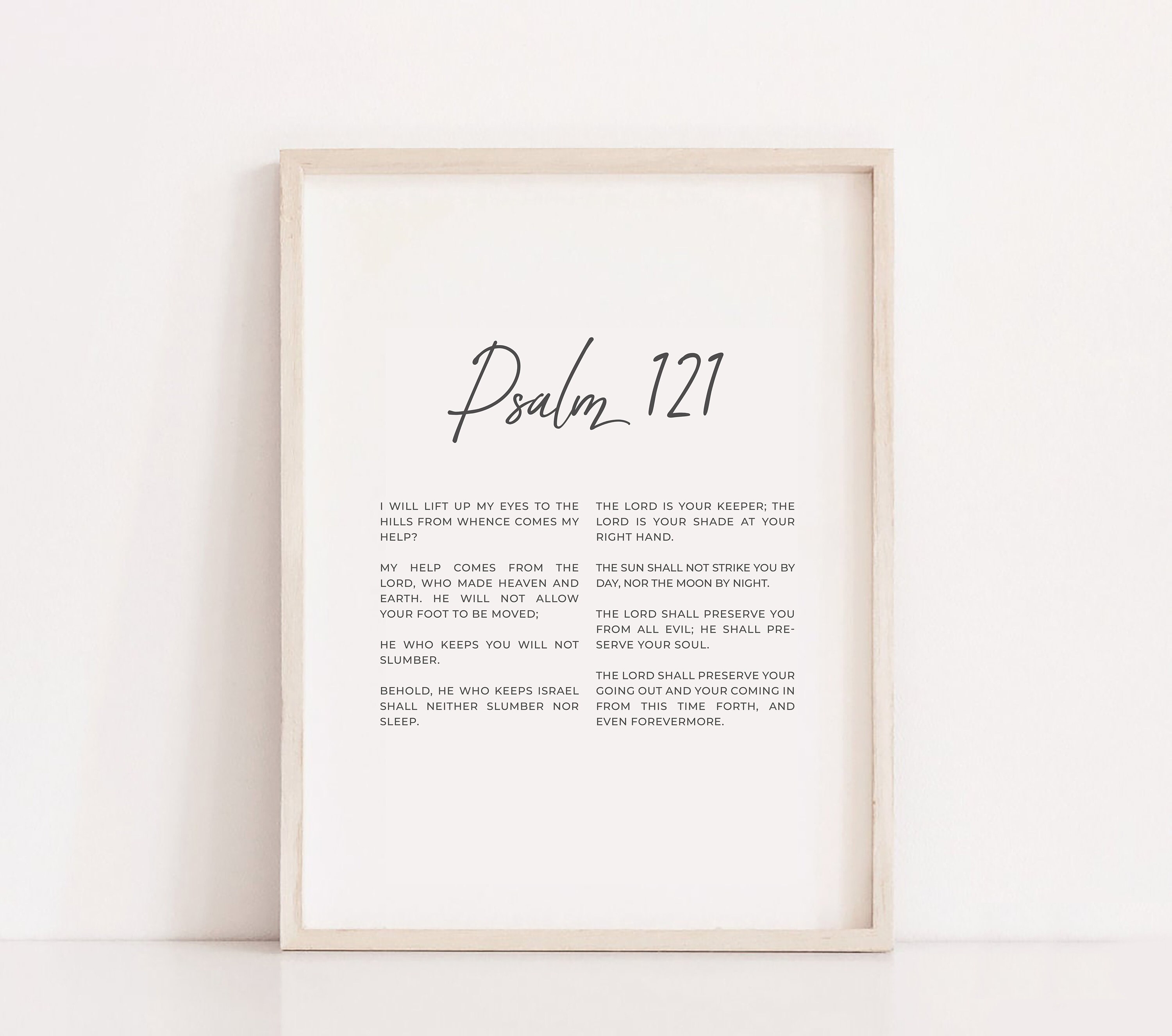 Psalm 121 Modern Bible Verse Print Minimal Bible Verse | Etsy