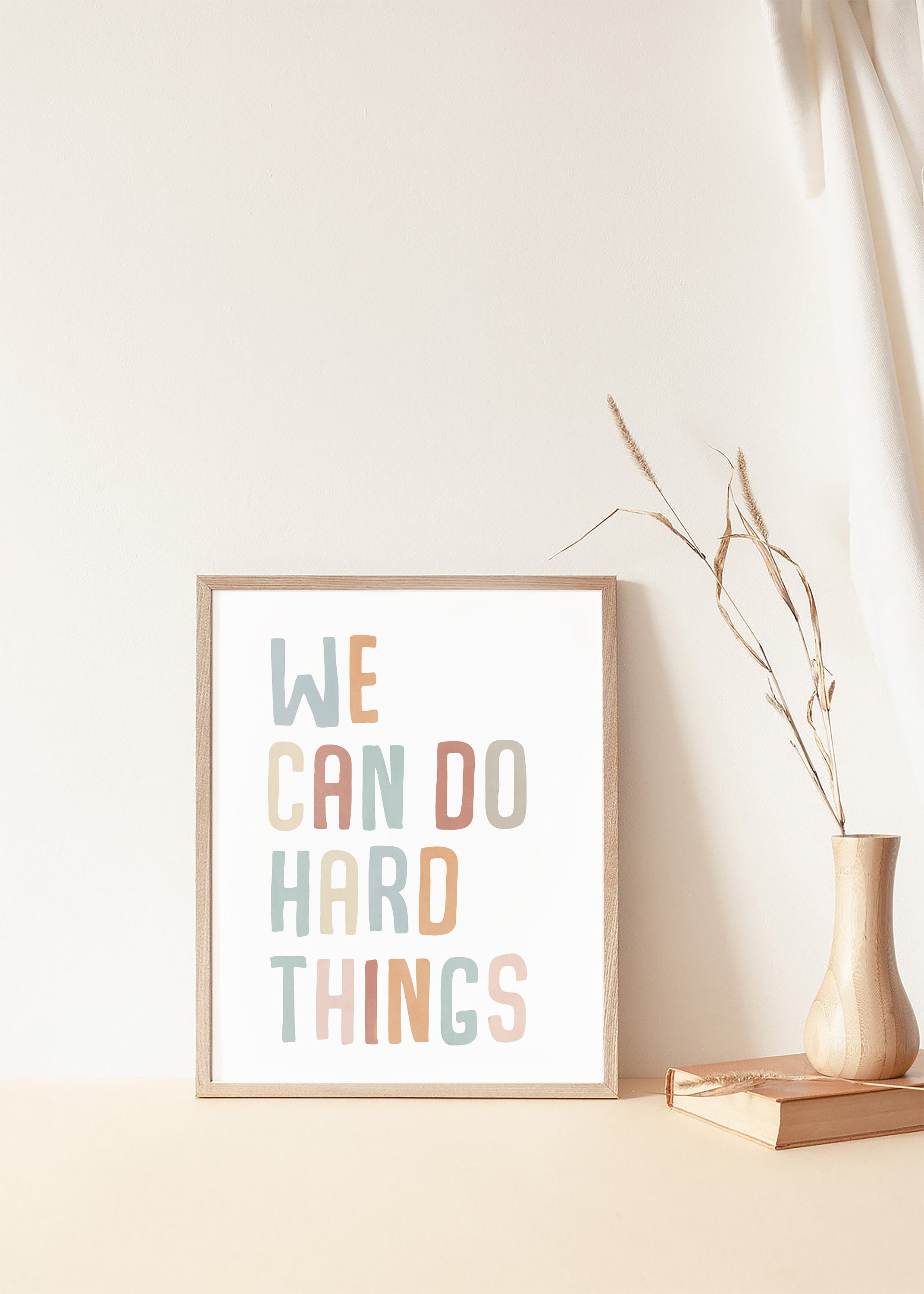 Boho Nusery Decor We Can Do Hard Things Download Printable - Etsy