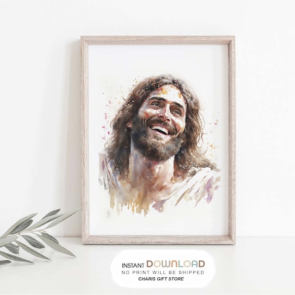 Picture of Jesus Laughing - Etsy