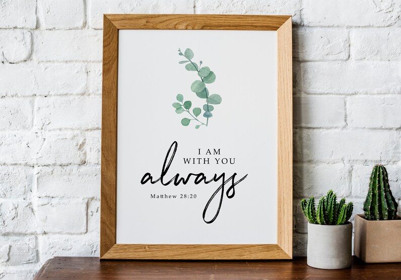 Matthew 28:20 Svg Bible Verse Wall Art Svg Verse of the Day | Etsy