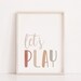 Let's Play Printable, Nursery Wall Art, Playroom Signs, Playroom Decor ...
