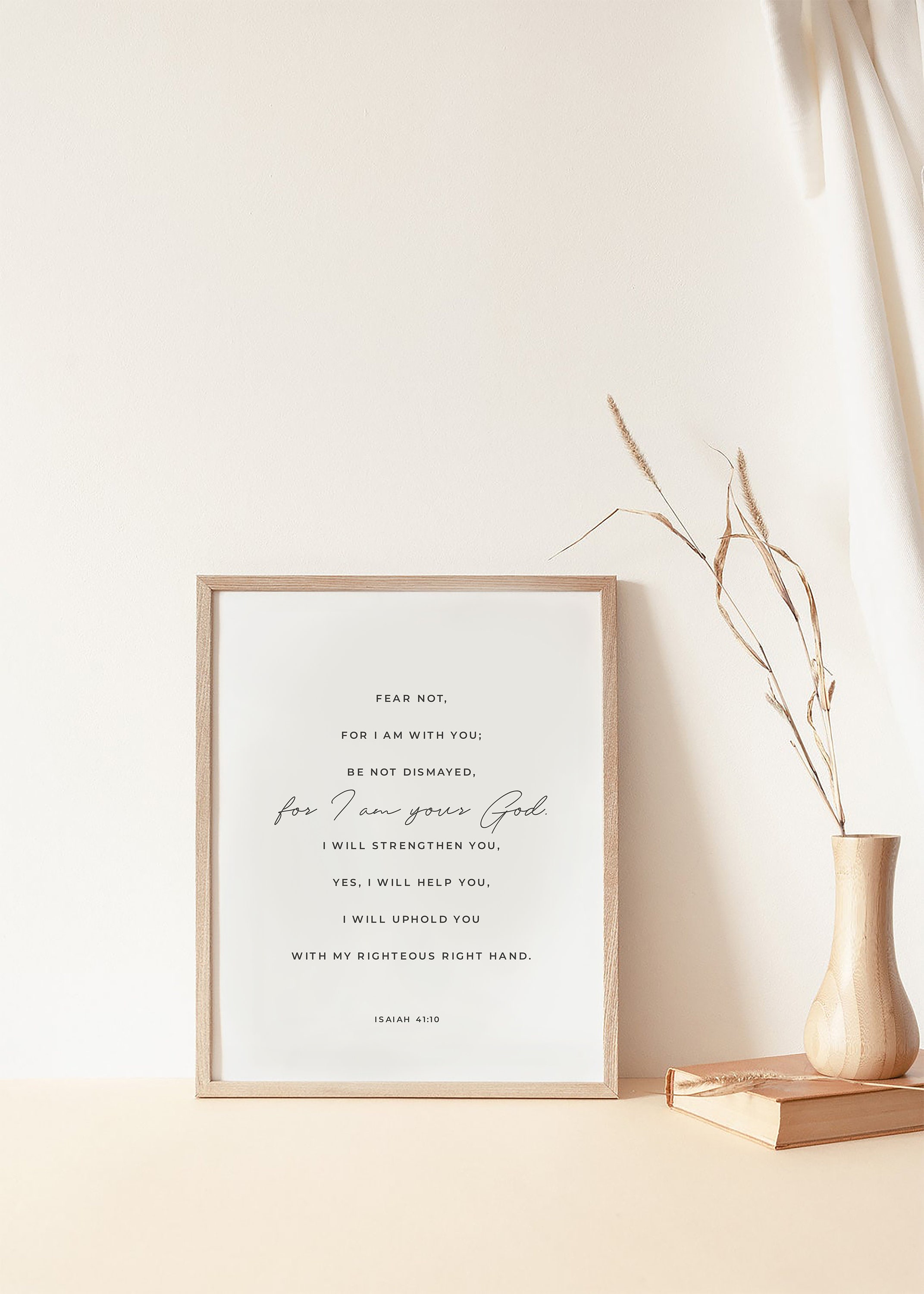 Isaiah 41:10, Modern Bible Verse Print, Minimal Bible Verse, Modern ...