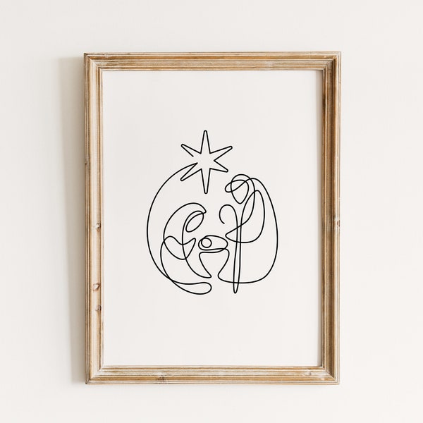 Nativity Line Art - Etsy