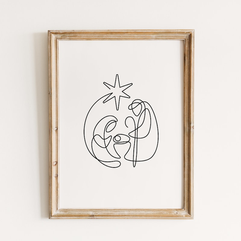 Modern Nativity Minimal - Etsy