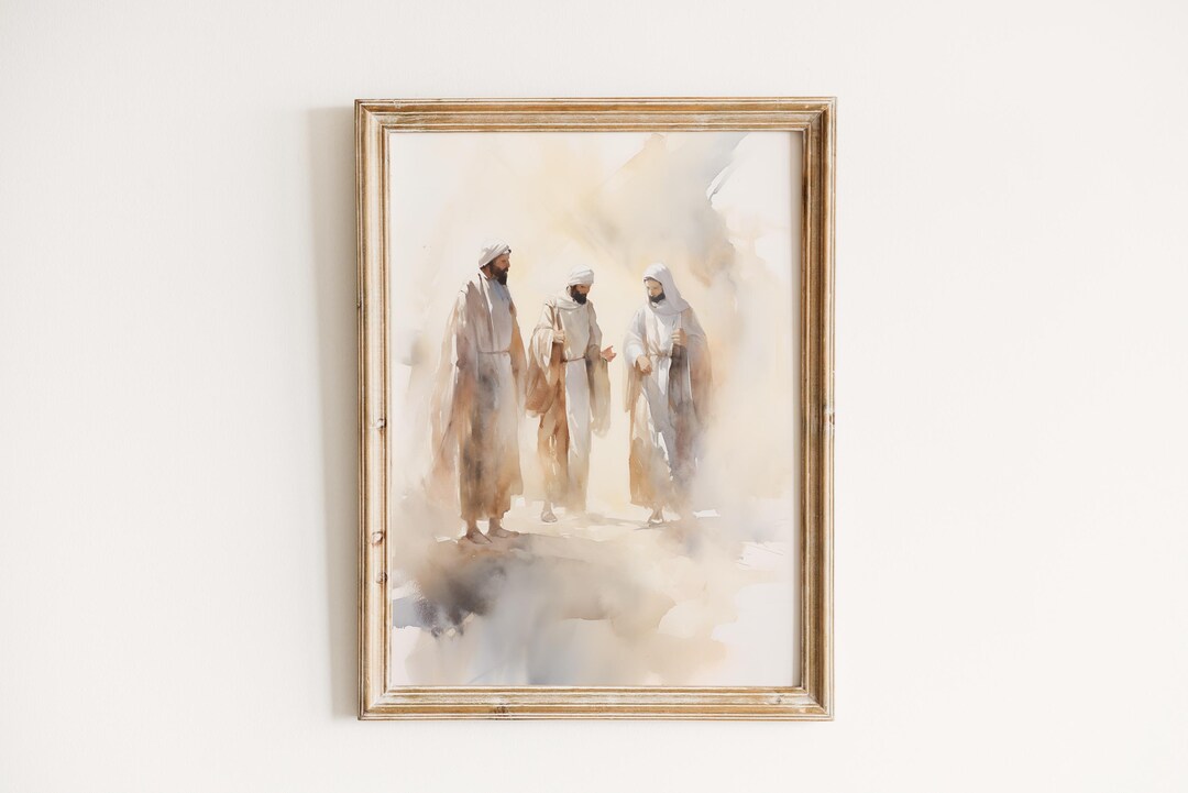 Ise Men Wall Art, We Three Kings Watercolor Print, Christian Christmas ...