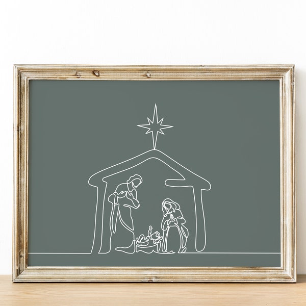 Nativity Line Art - Etsy
