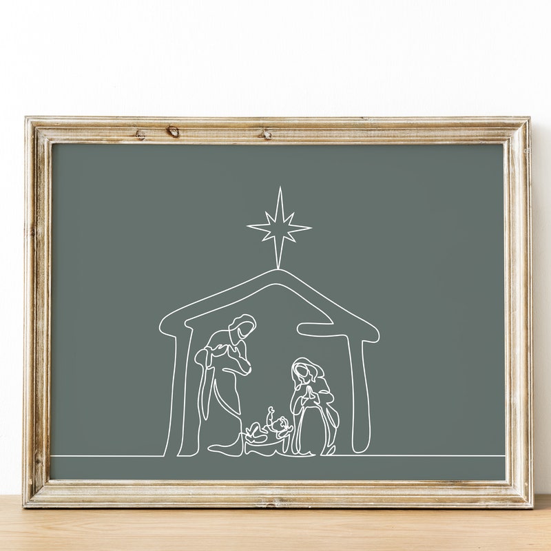 Nativity Line Art - Etsy