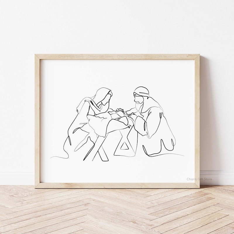 Nativity Line Art - Etsy