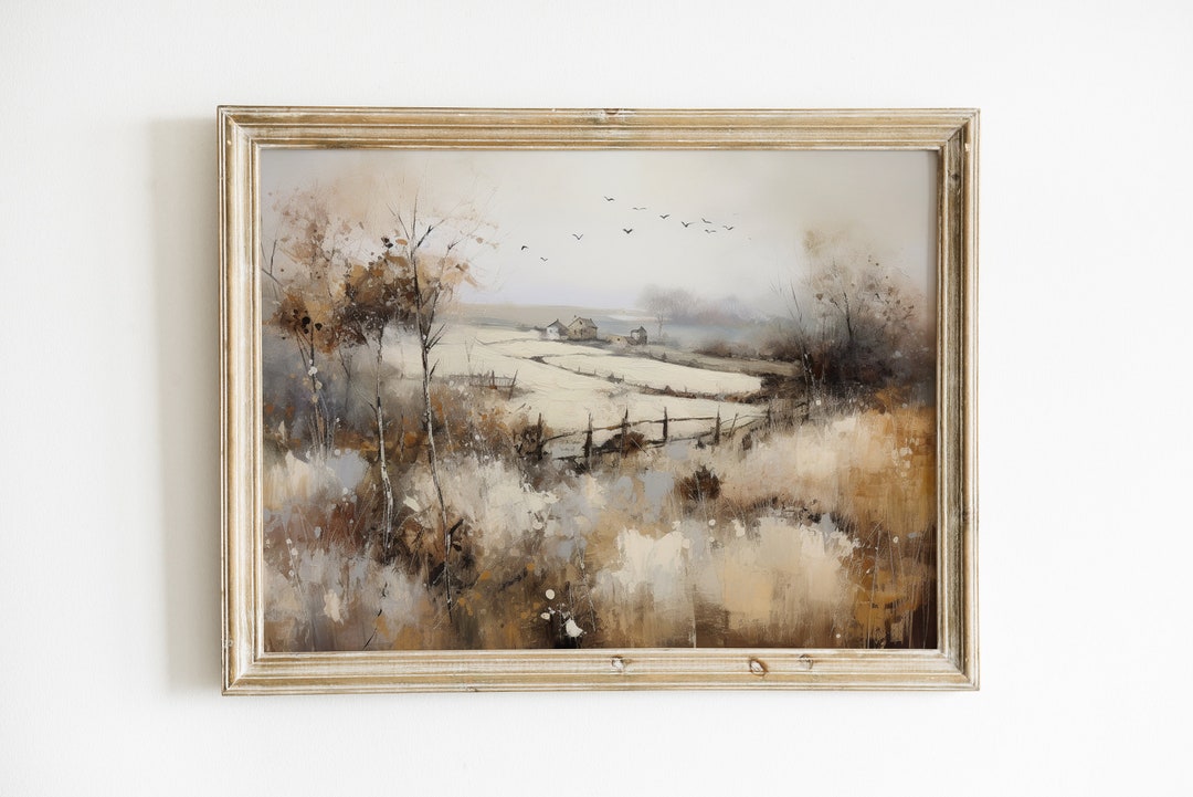 Landscape Oil Painting, Digital Download Art: High-quality Nature Scene ...