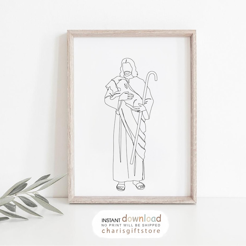 Christian Line Art - Etsy