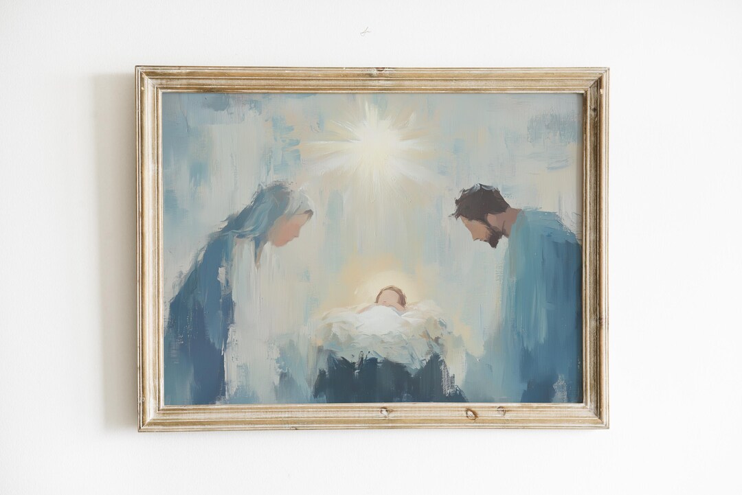 Nativity Art Print: Modern Holy Family Painting (digital Download) - Etsy