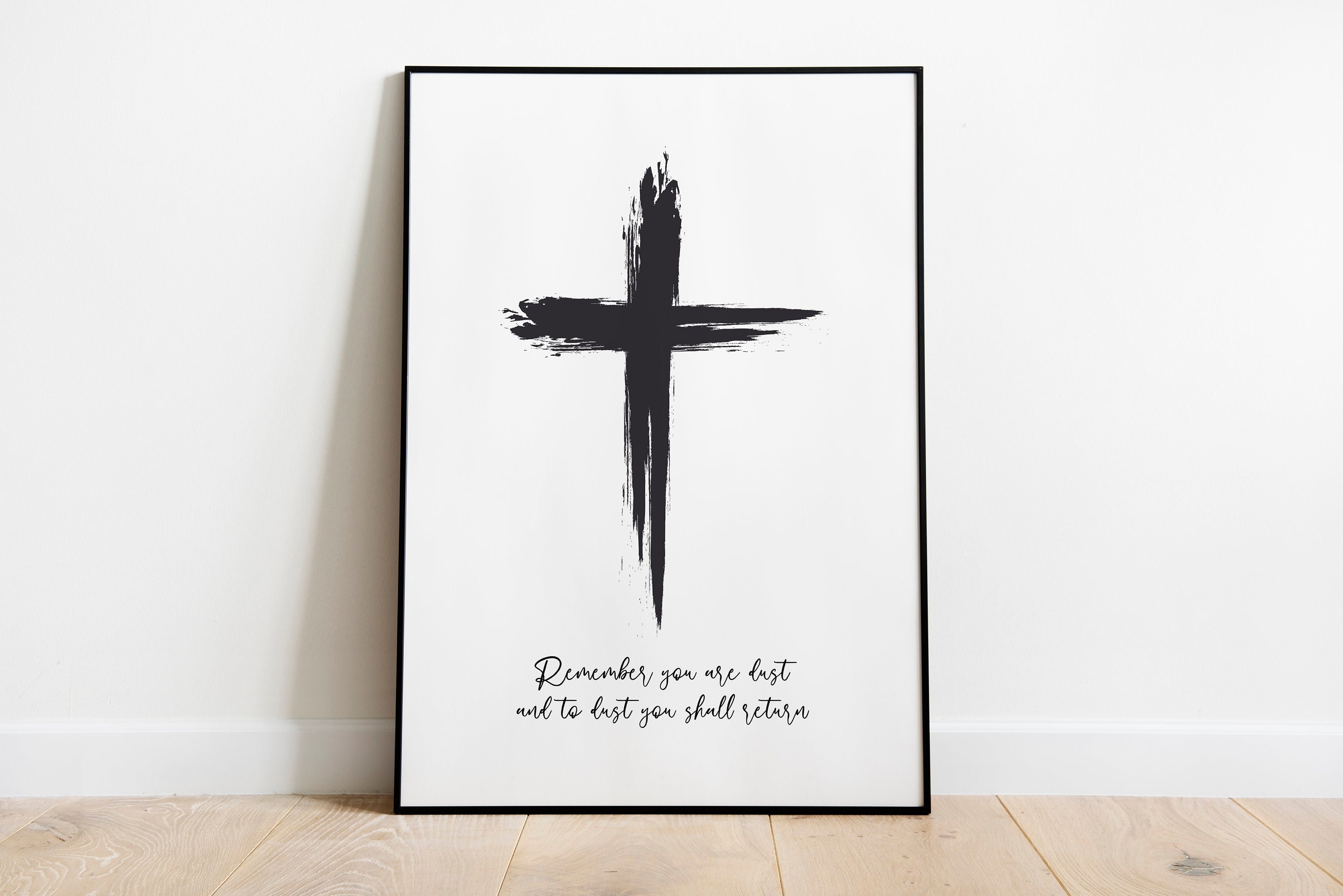 Ash Wednesday Cross Print: Lent Catholic Art (digital Download) - Etsy