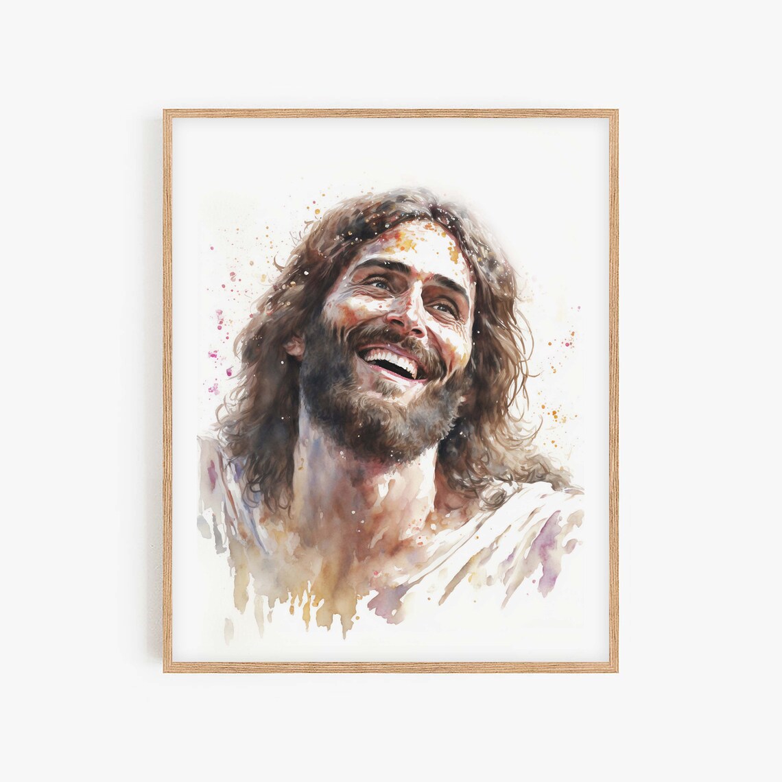 Laughing Christ Christ's Smile Jesus Portrait Jesus - Etsy