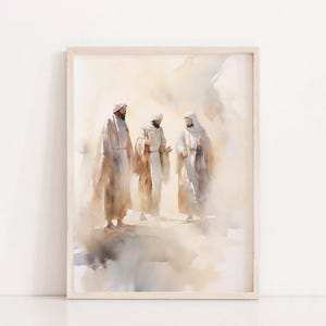 Ise Men Wall Art, We Three Kings Watercolor Print, Christian Christmas ...