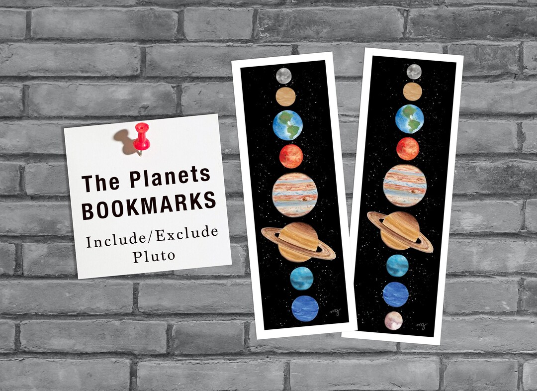 Planets Bookmark, Astrology Art Print, Planets Artwork Excluding Pluto ...