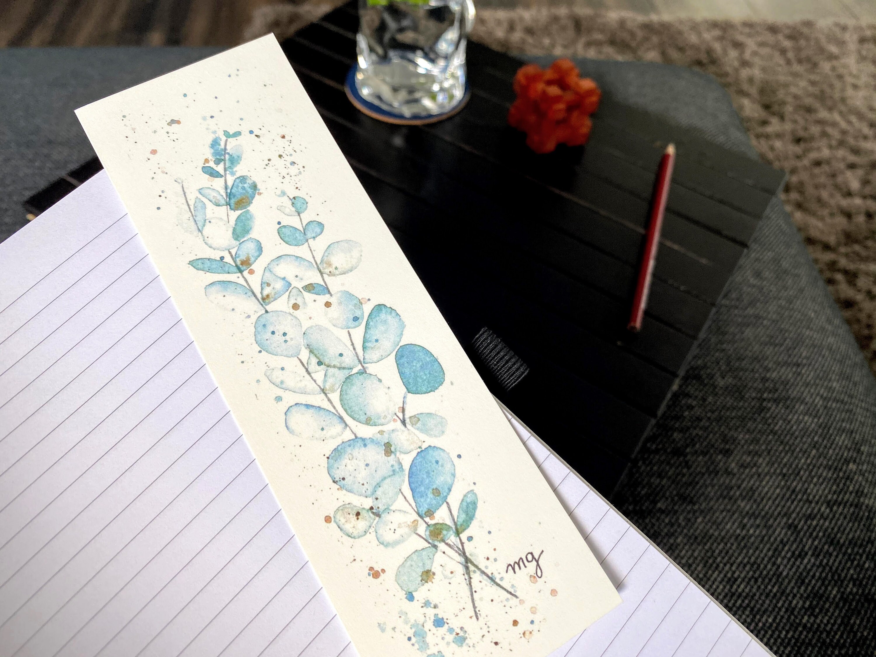 Eucalyptus Bookmark Eucalyptus Branch Bookmark Eucalyptus | Etsy
