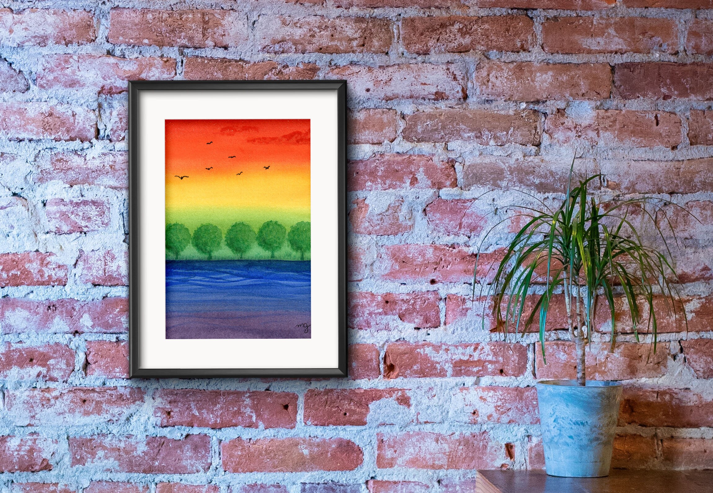 Colorful Pride Landscape Pride LGBT Poster Rainbow Flag - Etsy