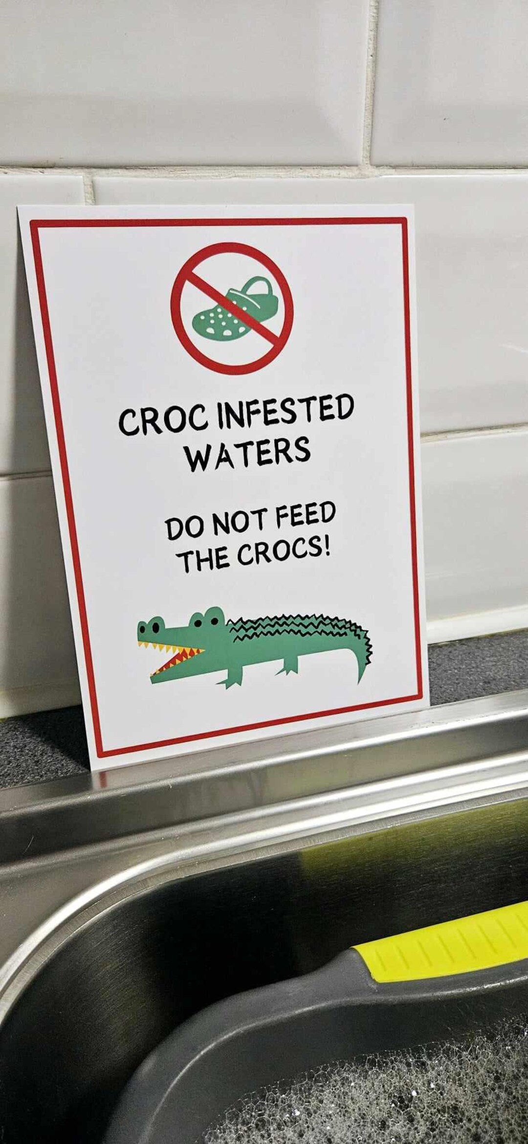 Printable & Downloadable Elf on the Shelf Croc-infested Waters Sign ...