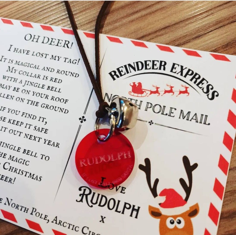 Printable Rudolph's Lost Tag Poem Card, Rudolph's Lost Tag Backing Card ...