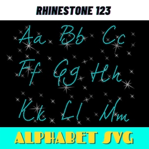 Signature Rhinestone Font Rhinestone Alphabet Letters Svg Rhinestone ...