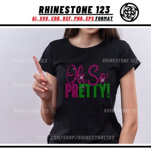 Oh so Pretty AKA Alpha Kappa Alpha Sorority Rhinestone Template for ...