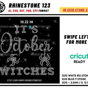 Rhinestone Halloween SVG EPS DXF Ai Digital Template - Etsy