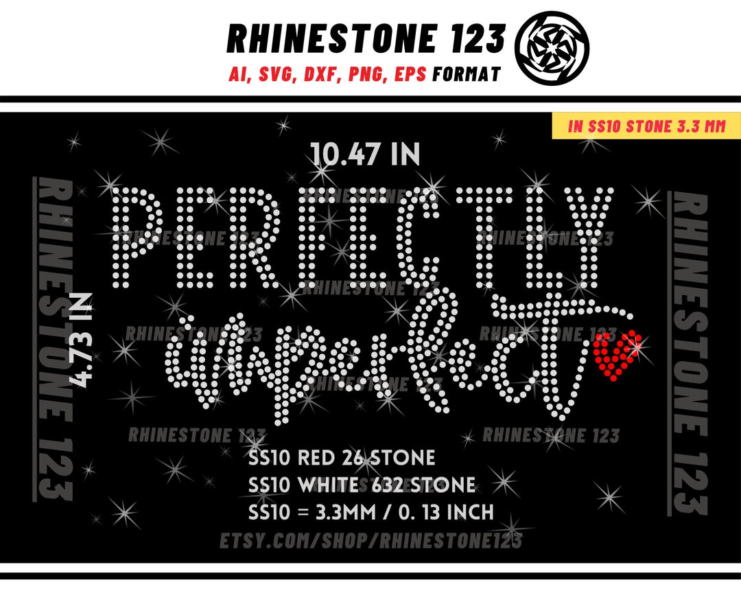 PERFECTLY IMPERFECT Rhinestone Template for Cricut Rhinestone Template ...