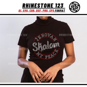 Jehovah Shalom My Peace Rhinestone Template, Cricut, Silhouette ...